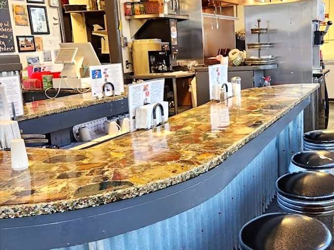 The counter where strangers become friends, united by the universal language of "Oh my god, you have to try this."