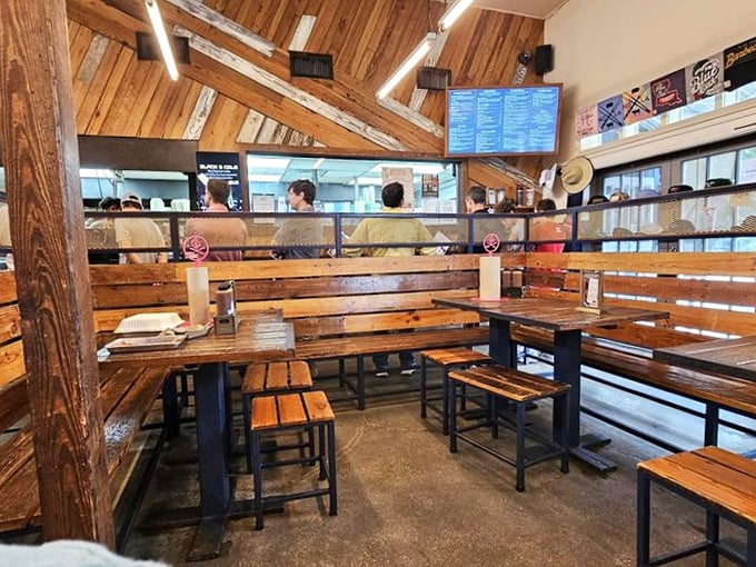 The dining area feels like the living room of that cool friend who knows how to smoke meat and mix drinks equally well.