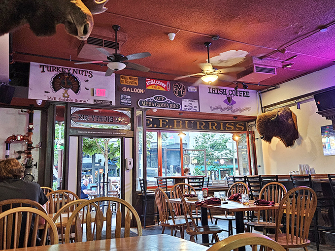The dining room where conversations flow as freely as the portions are generous.