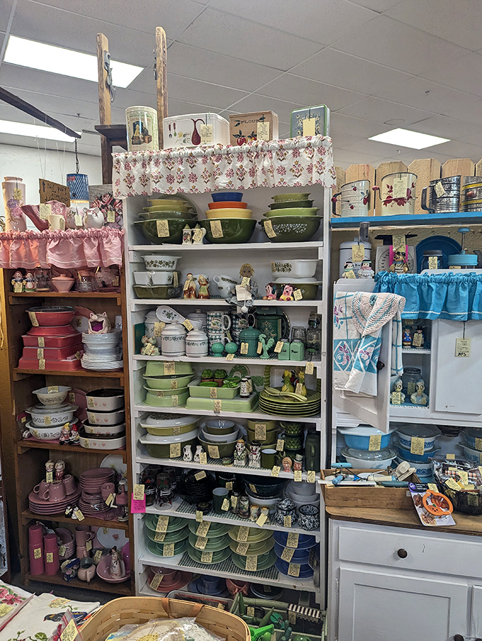 Pyrex paradise&mdash;where vintage kitchen dreams come true and modern kitchenware suddenly seems soulless by comparison.