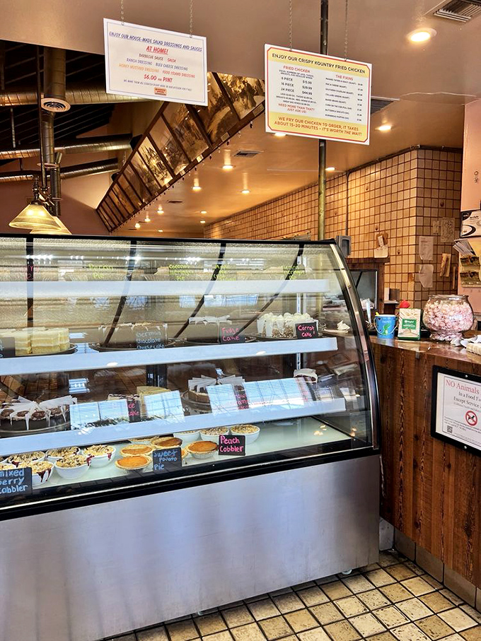 The dessert case stands like a shrine to homemade pies and cobblers—a sweet finale that makes saying goodbye to your meal slightly less heartbreaking.