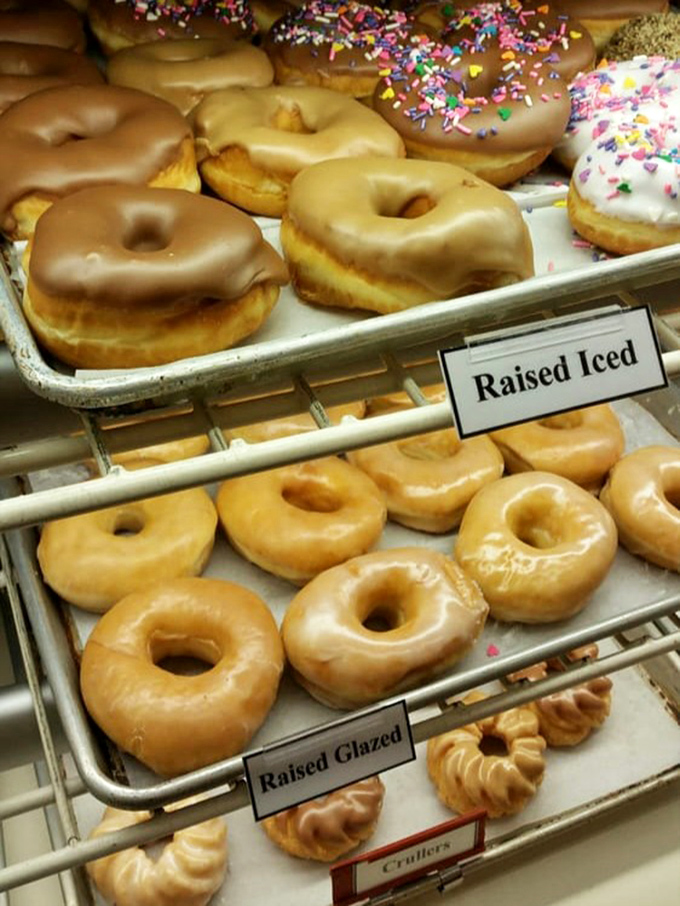 Donuts lined up like sweet soldiers ready for duty&mdash;the glazed ones glistening with that perfect sugar sheen that promises sticky fingers worth licking.