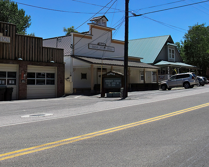 Small-town commerce, Genoa-style&mdash;where the community center doubles as the heartbeat of local gatherings and everyday necessities.