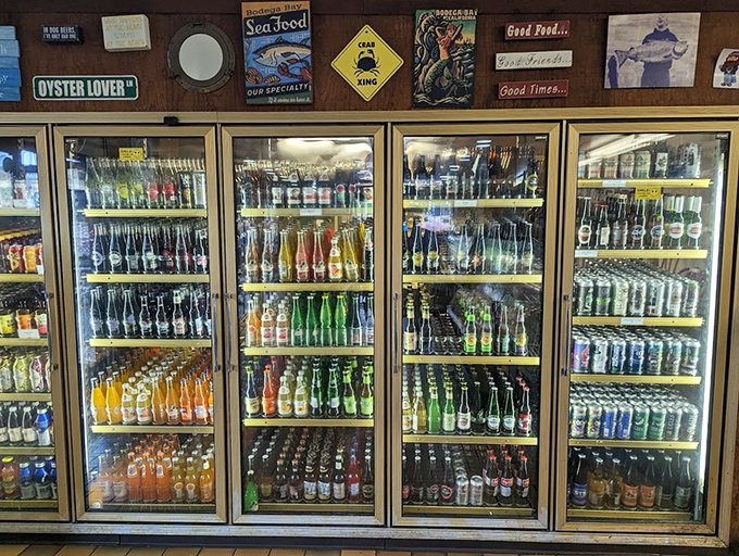 The beverage selection rivals most liquor stores, because nothing complements ocean-fresh seafood like a perfectly chilled local beer or wine.