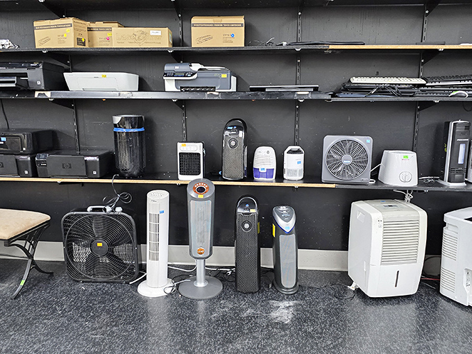 The island of misfit electronics, where yesterday's cooling technology waits to rescue you from Georgia's summer heat without melting your savings.