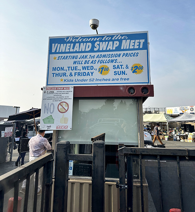 The official welcome sign tells all: admission prices that won't break the bank and a measuring system for children that's delightfully old-school.