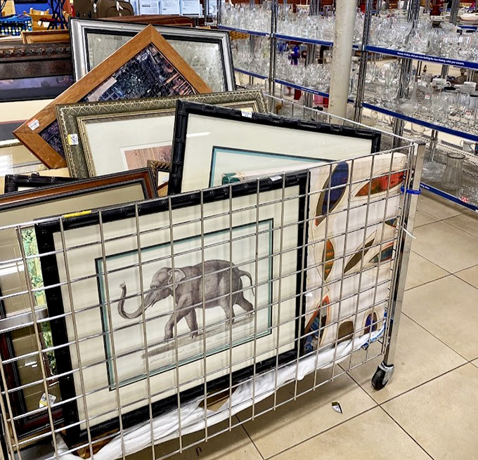 Framed art waiting to cover those sad blank walls that currently showcase your commitment to minimalism by default.