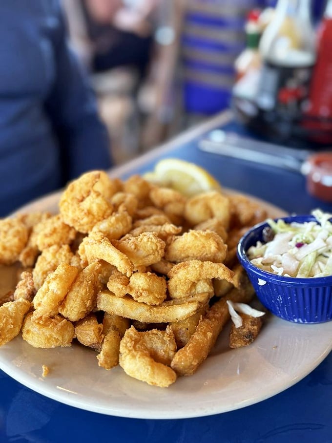 The fried clam plate that launched a thousand road trips&mdash;golden, crispy morsels that taste like summer vacation in New England.