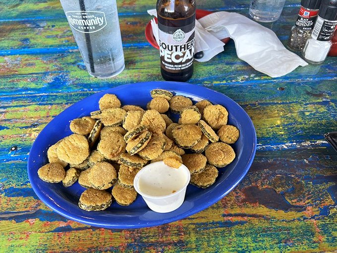 Fried pickles that could convert even the most dedicated pickle skeptics&mdash;crispy, tangy, and utterly addictive with a side of dipping sauce.