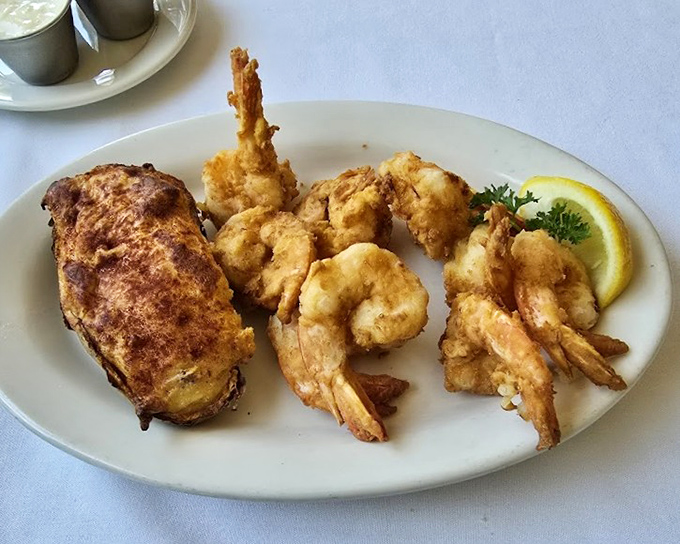 Fried shrimp and fish that somehow manage to be both delicate and substantial&mdash;like a linebacker who also does ballet.