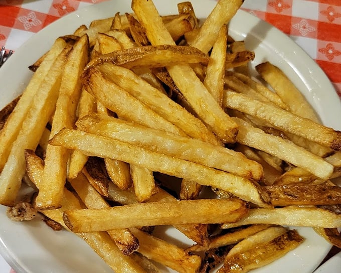 French fries with the perfect golden hue&mdash;crispy on the outside, fluffy inside, and absolutely no molecular gastronomy required.