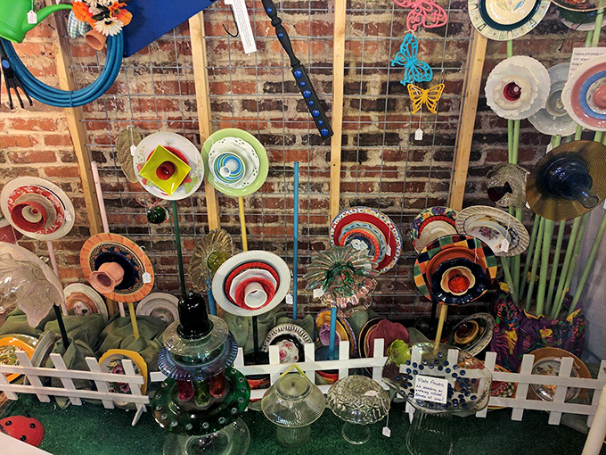 Garden art that turns ordinary backyards into whimsical wonderlands. These glass flower sculptures bloom year-round, requiring no water and attracting compliments instead of bees.