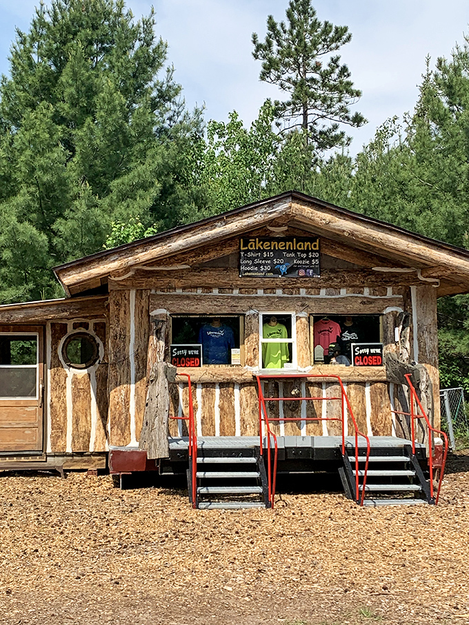 The rustic gift shop offers mementos of your metal menagerie adventure. Souvenirs that say "Yes, I really did see that pink elephant."