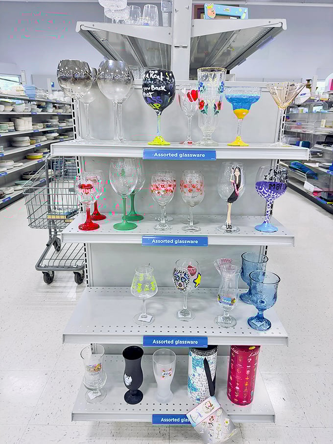 Wine glasses with personality! Whether you prefer stemmed elegance or painted whimsy, there's a vessel for every vintage and occasion.