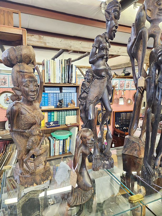 African wood carvings stand as artistic ambassadors from another continent. Their intricate details and expressive faces speak volumes across cultural boundaries.