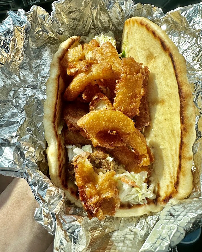 The Hillbilly Wrap bundles all your comfort food cravings into one handheld package of pure satisfaction.