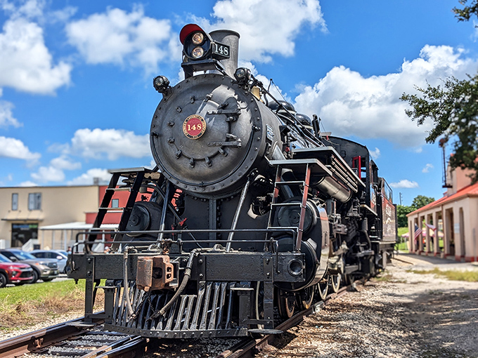 All aboard for nostalgia! This vintage locomotive reminds visitors of Lake Placid's railroad roots and simpler times.