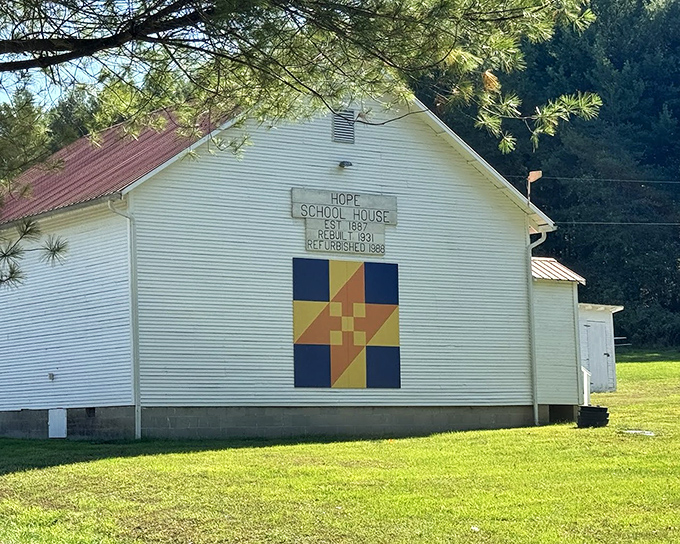 The Hope Schoolhouse stands as a preserved reminder of community life that once thrived in this now-quiet corner of Appalachian Ohio.