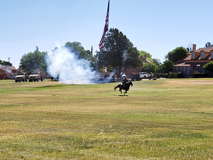 History gallops into the present during Fort Huachuca's cavalry demonstrations, where America's military past is honored with authentic flair.