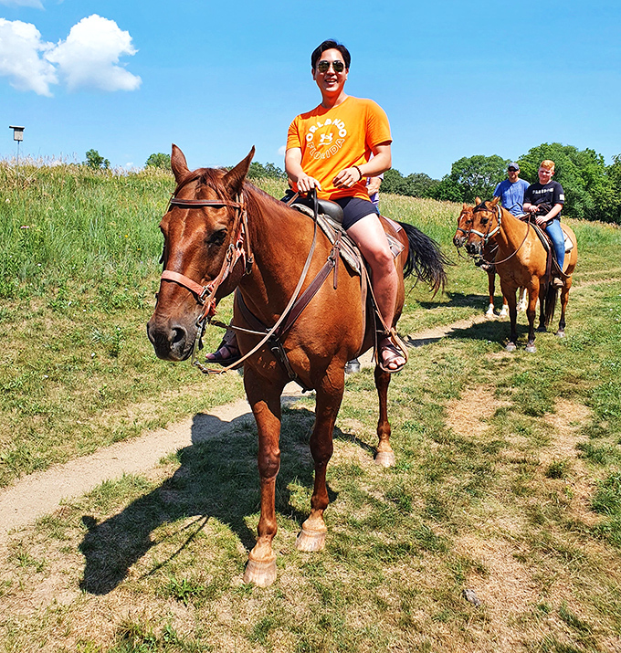 Saddle up for a different perspective! Horseback riding through Ponca's trails connects you to the landscape the way Lewis and Clark might have experienced it.