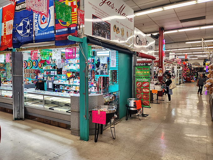 A jewelry display that transforms "just browsing" into "must have"&mdash;sparkles and colors competing for your attention.