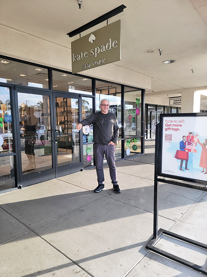 Kate Spade New York brings its signature playful sophistication to Pismo Beach. Even the storefront exudes that "life's too short for boring handbags" philosophy.