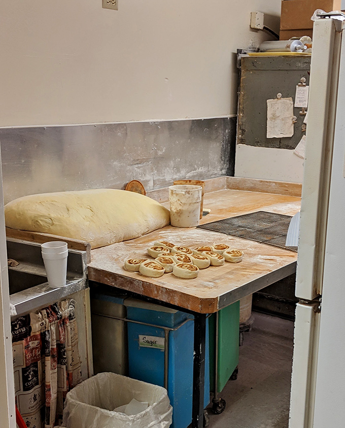 Behind the scenes magic: where flour, yeast, and skilled hands transform simple ingredients into the stuff of donut dreams.