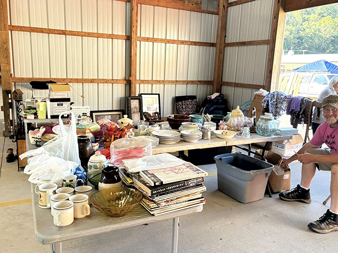 Tables laden with dishes, mugs, and cookbooks—the building blocks for countless future family gatherings and comfort meals.