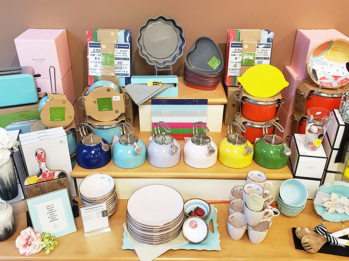 Kitchen gadgets and colorful dishware that promise to transform your cooking skills from "microwave specialist" to "gourmet enthusiast."