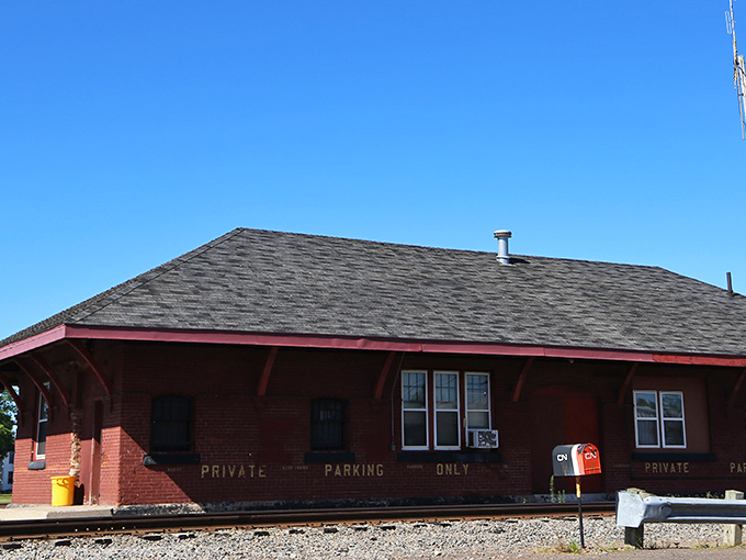 Housed in what appears to be a former railroad depot, the Historical Society Museum preserves Ladysmith's past with the care of someone protecting family photos.