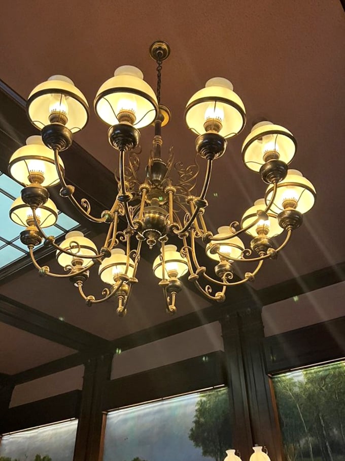 The chandelier doesn't just illuminate; it announces that you've arrived somewhere special &ndash; somewhere that understands the theater of dining.