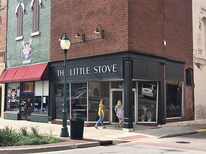 The Little Stove anchors this corner of downtown with understated elegance, proving that in Jacksonville, even the shop names exude that irresistible Midwestern charm. 