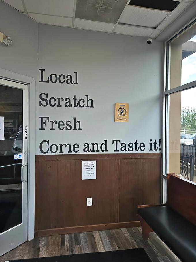 "Local, Scratch, Fresh, Come and Taste it!" isn't just wall decor&mdash;it's the four-part harmony this diner sings with every dish that leaves the kitchen.