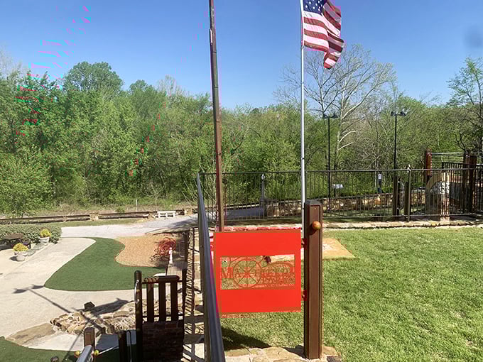 Maxfield Park's patriotic touches and miniature golf course offer affordable recreation where the only water hazard is spilling your sweet tea.
