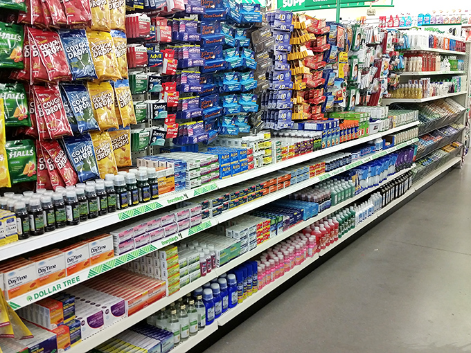 Medicine cabinet essentials lined up like soldiers ready to battle whatever ails you, from headaches to seasonal allergies.