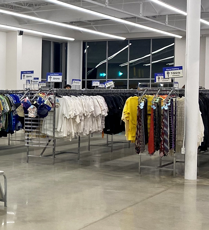 Men's fashion that won't break the bank. From business casual to weekend wear, these racks hold the potential for complete wardrobe transformations at fraction-of-retail prices.