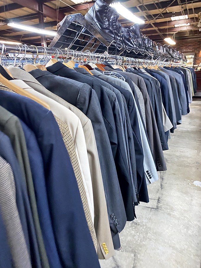 The men's suit section rivals department stores in selection but beats them soundly in price. Business casual has never been so affordable.