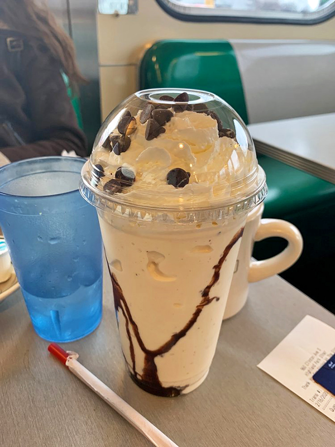 Milkshake masterpiece that makes you question why you ever settled for anything less. Those chocolate swirls are pure poetry.