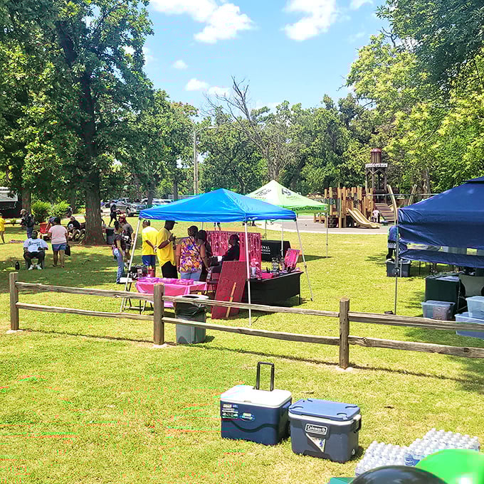 Mineral Wells Park offers shade trees and picnic spots where time slows down and nobody's checking their phone every five minutes.