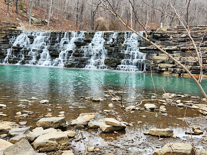 Nature's infinity pool—layers of ancient limestone create this stepped waterfall that's been working on its perfect form for a few million years.