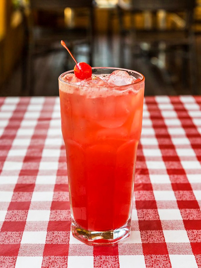 A cherry-topped mocktail that proves non-alcoholic drinks don't have to sit at the kids' table of beverage options.