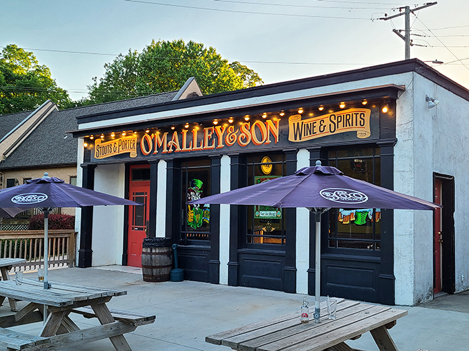 O'Malley's Pub beckons with golden lights and the promise of cold beer, live music, and conversations with locals who know all the town secrets.
