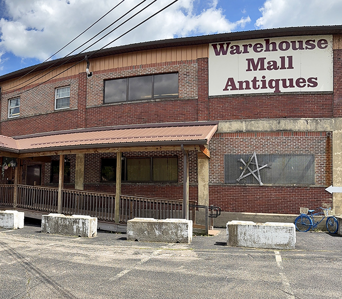 The Warehouse Mall Antiques invites treasure hunters to dig through yesterday's artifacts, where one person's forgotten item becomes another's conversation piece.