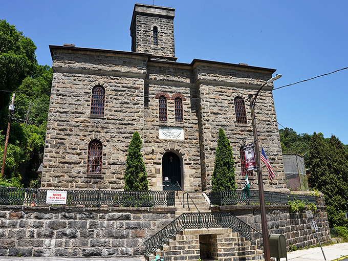 The Old Jail Museum's imposing stone facade reminds us that not all Victorian architecture was about gingerbread trim and fancy parlors.