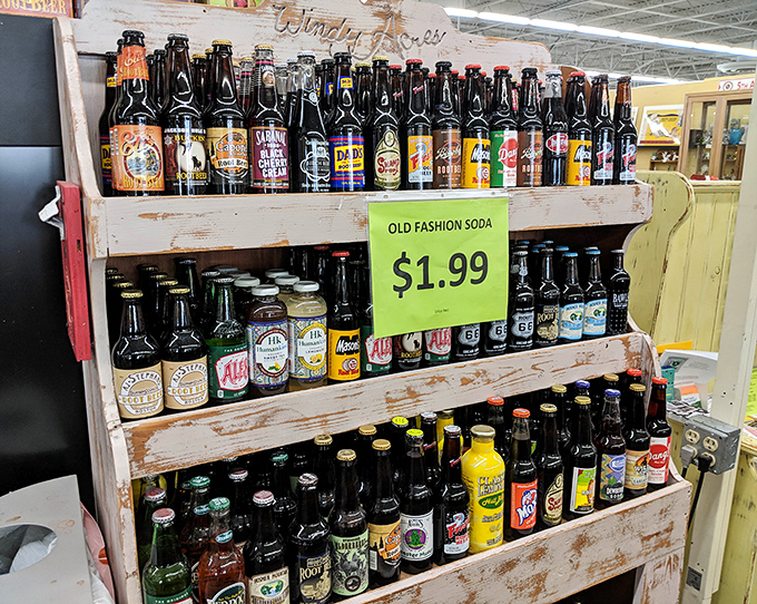 A rainbow of vintage sodas offers flavors that transport taste buds back to simpler times &ndash; nostalgia in liquid form.