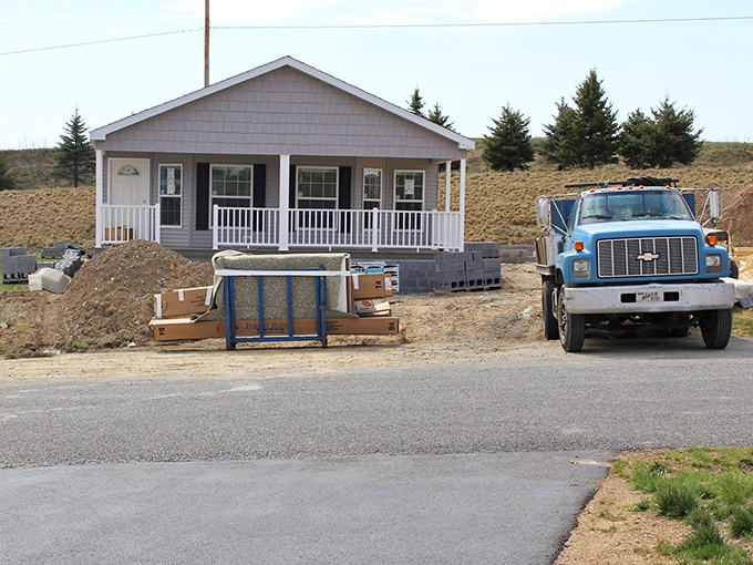 Tomorrow's memories under construction. Each new home represents another family joining this close-knit community of active retirees.