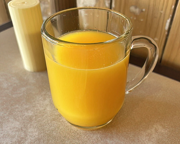 Morning sunshine in a glass &ndash; this orange juice provides the perfect counterbalance to the glorious heat of green chile.