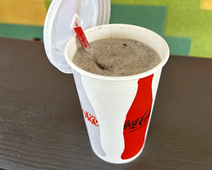 That Oreo milkshake is thick enough to require serious commitment and maybe a little upper body strength.