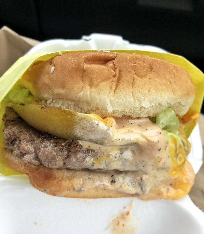 The Ortega cheeseburger: When a regular cheeseburger just isn't enough of a party, invite a green chile to join the fun.