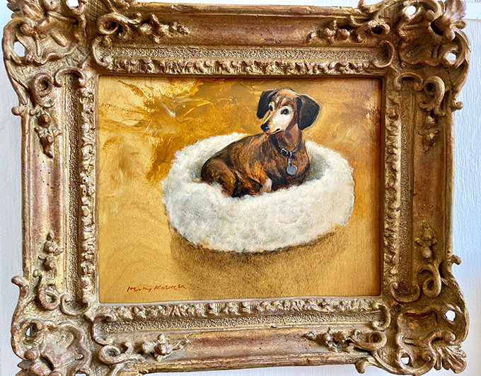 A dachshund portrait so charming it might convince you that what your living room really needs is a dog painting.